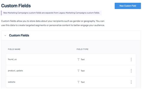 custom fields sendgrid capture more data with sg widget