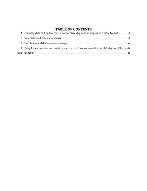 Data Analysis Techniques For Humidity Data Of London