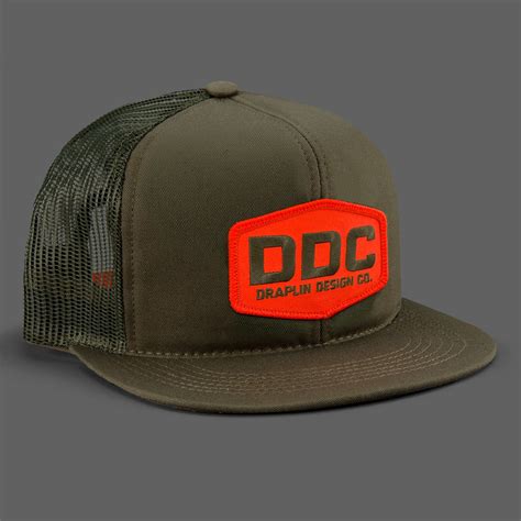 Ddc 001 “ddc Olive Olive Mesh Fluor Orange” Action Cap — Draplin Design Co North America