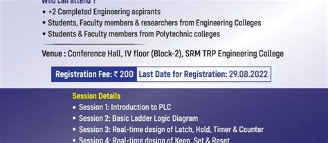 Programmable Logic Controller Plc Srm Trp Trichy