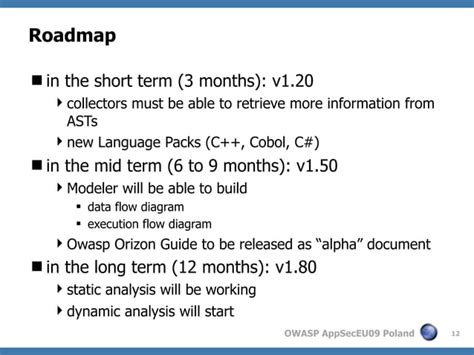 Owasp Orizon New Static Analysis In Hi Fi Ppt