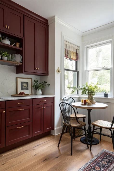 Dark Red Kitchen