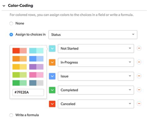 Color Coding In Reports