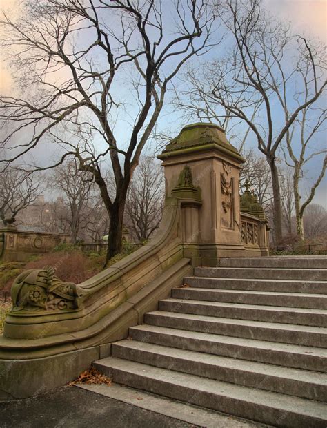 Premium Photo Handrail And Stairs In Central Park