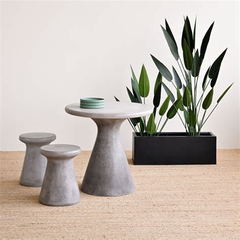 Rectangle Concrete Planter Black Sleek Outdoor Decor Island Living