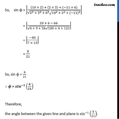 example 25 find angle between line and plane class 12