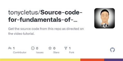 Github Tonycletussource Code For Fundamentals Of Javascript Tutorial