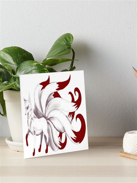 Kitsune Nine Tailed Fox 狐 Art Board Print For Sale By Kyrillosvi Redbubble