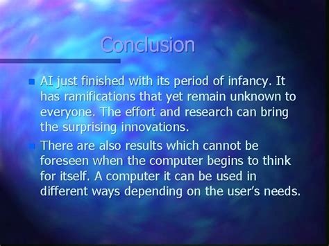 Conclusion Of Artificial Intelligence Steven Has Rasmussen