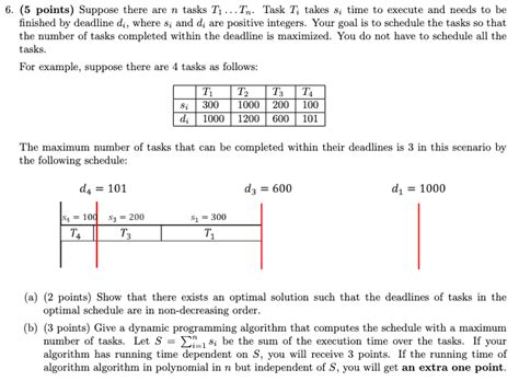5 Points Suppose There Are N Tasks T1tn Task Ti