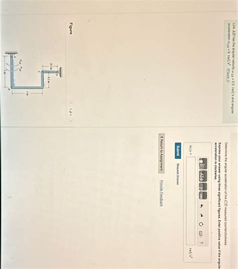 Solved Link Ab ﻿has The Angular Velocity ωab 2 5rads ﻿and