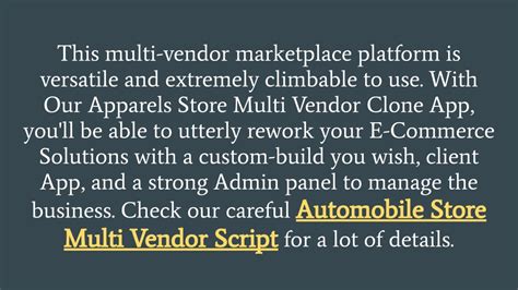 ppt automobile store multi vendor script scriptstore powerpoint