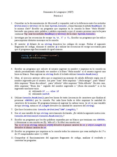 01 Práctica Pdf Interfaz De Línea De Comando Cadena Informática