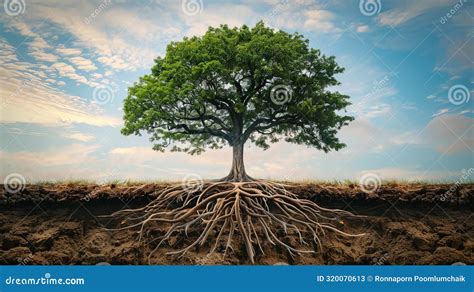 A Strong Tree With Deep Roots Its Branches Reaching Upwards