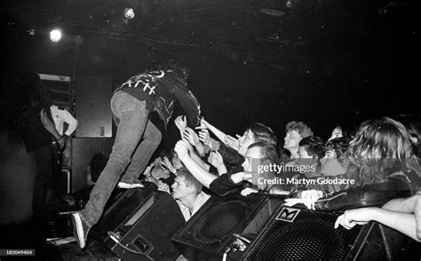 Crowd Surfing As Napalm Death Perform On Stage At The Ica London