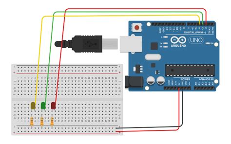 Circuit Design Secuencia De Luces Tinkercad