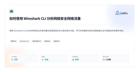 如何使用 Wireshark Cli 分析网络安全网络流量 Labex