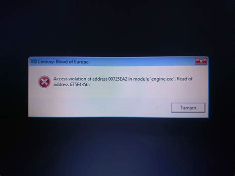 Access Violation Address ‘engineexe In Module 00725ea2 See Address 66756369 Steam Solo