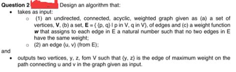 Solved Takes As Input1 ﻿an Undirected Connected
