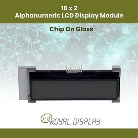 16x2 Alphanumeric LCD Display Module Chip On Glass COG At 450