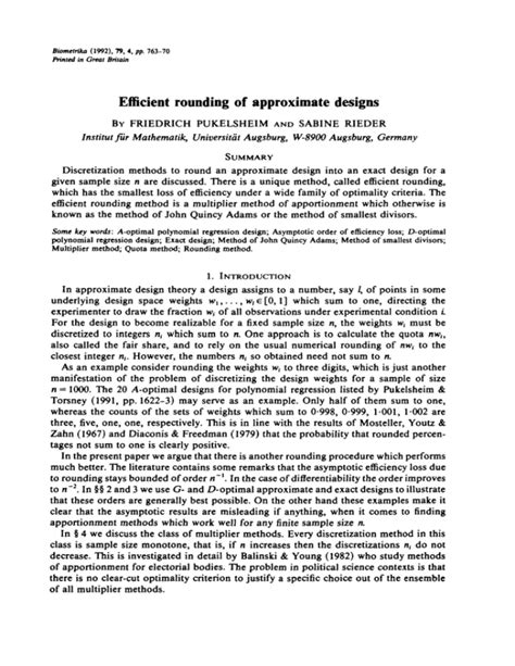 Efficient Rounding Of Approximate Designs