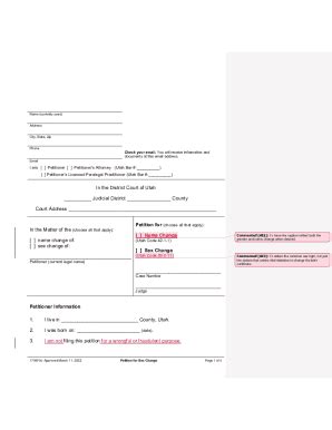 Fillable Online Petition For Sex Change Petition For Sex Change Fax Email Print PdfFiller