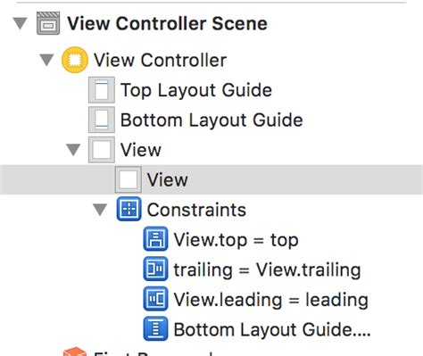 Ios Why Can I Not Constrain A View Created In The Viewdidload Method To The Viewcontrollers