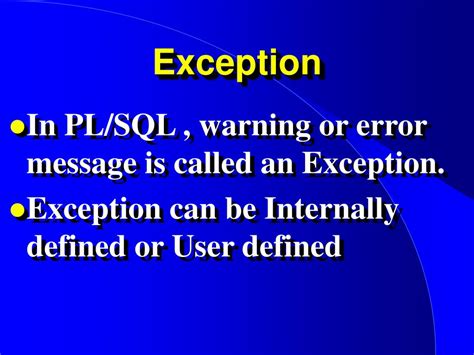 Ppt Plsql Exceptions Powerpoint Presentation Free Download Id5941317