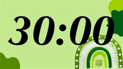30 Minute Cute St Patricks Day Timer Bells Alarm At End Youtube