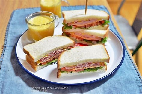 햄치즈 샌드위치 레시피 브런치 만들기