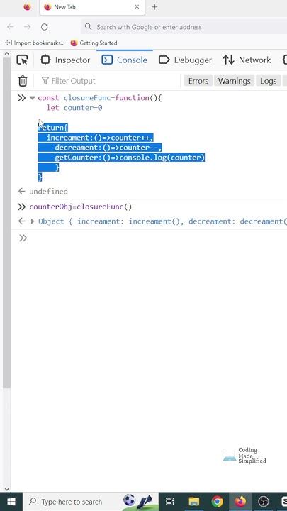 Encapsulation Using Closure In Js 🔥 Javascript Interview Frontenddevelopment Programming