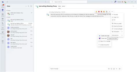 Message Reminder With Messaging Extension Action Code Samples