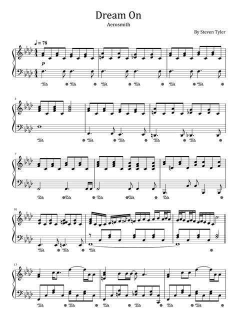 Dream On Arr Poon By Aerosmith Sheet Music For Piano Solo At Sheet