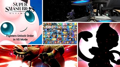 Super Smash Bros Ultimate Unlocking All Characters In Order In Vs