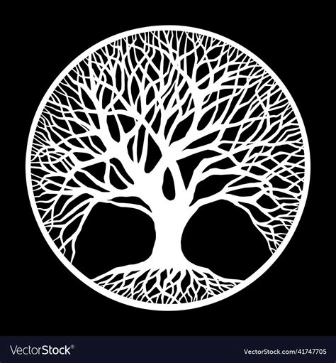 Outline Tree Of Life Royalty Free Vector Image