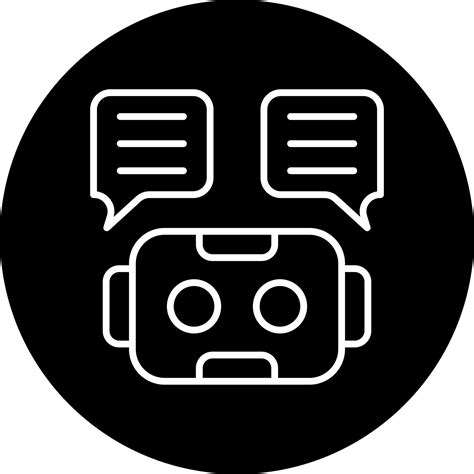 Chat Bot Vector Icon Style Vector Art At Vecteezy