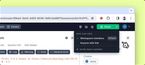 Sharing A Bug Report Docs