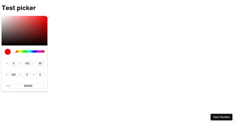 A Color Picker Examples Codesandbox