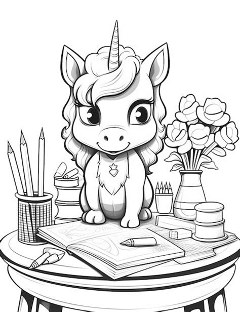 아이들이 인쇄할 수 있는 색칠 페이지 아이들이 생성 Ai를 인쇄할 수 있는 색칠 공부 페이지 프리미엄 사진