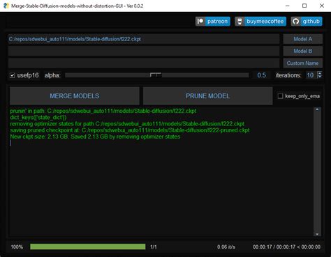 Merge Stable Diffusion Models Without Distortion Gui A Python