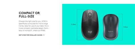 Logitech Wireless Mouse M Full Size Wireless Mouse Black Smartkoshk Stores