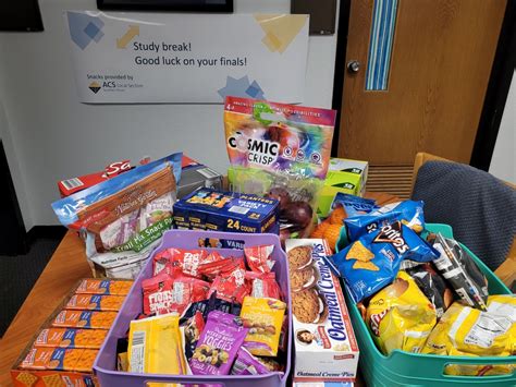 Study Break Snacks Provided Acs Community