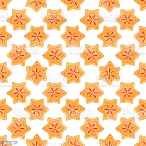 손으로 그린 수채화 쿠키 완벽 한 패턴입니다 크리스마스와 새해 상징 장식 요소 스크랩북 포스터 라벨 배너 엽서 0명에 대한 스톡 벡터 아트 및 기타 이미지 Istock