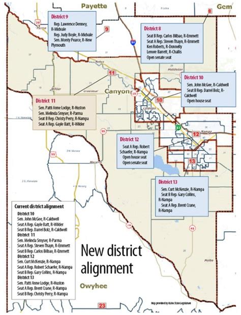 New Map Redraws Canyon County Legislative District Voting Boundaries