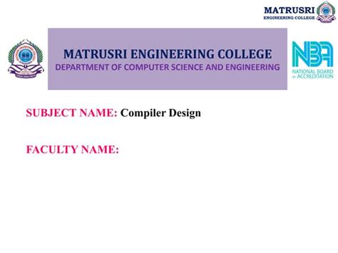 Compiler Design Unit Iii Ppt Sdd Sdtpdf Programming Languages