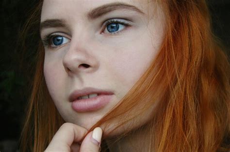 Premium Photo Close Up Of Young Redhead Woman
