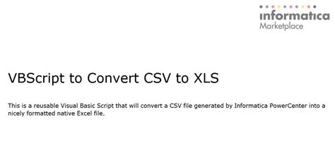 Vbscript To Convert Csv To Xls