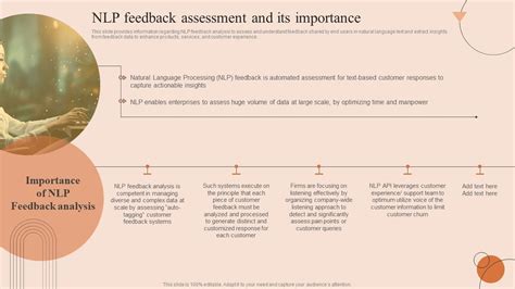 Natural Language Processing NLP Feedback Assessment And Its Importance AI SS V PPT Template
