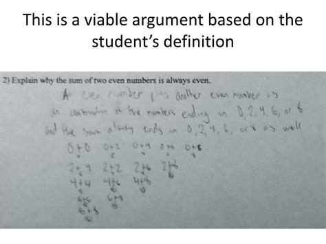 Ppt Writing And Reasoning In Mathematics Constructing Viable