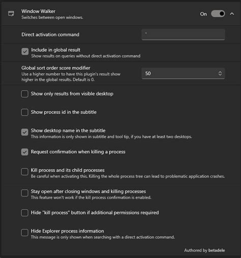 Window Walker Include Executable Name · Issue 27624 · Microsoft